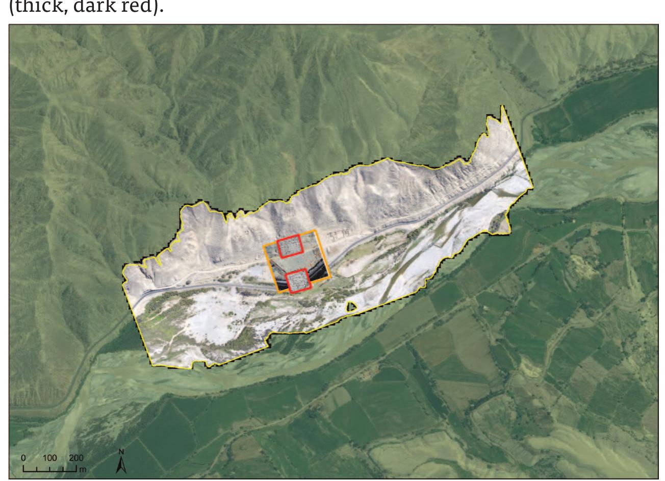 Tambo colorado: overview of the area mapped by uav, showing