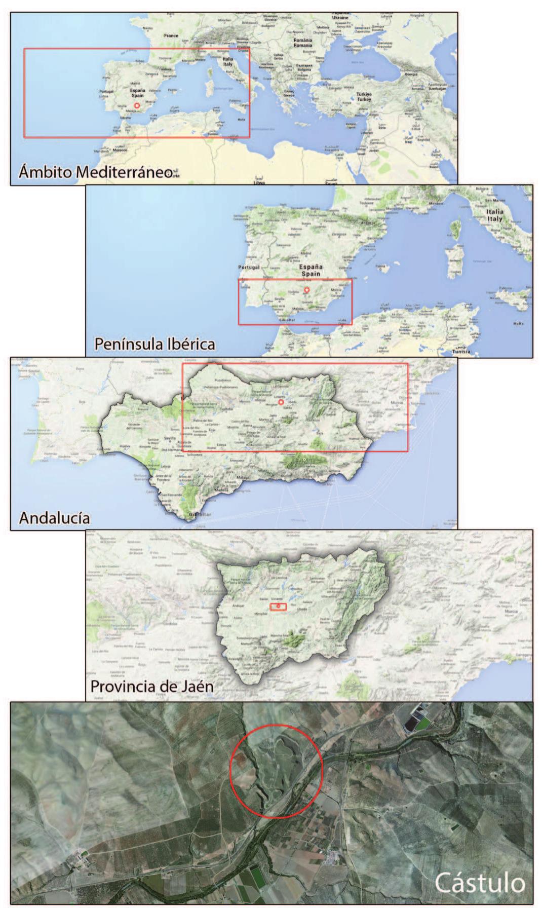 Map of the iberian peninsula with increasing level of detail