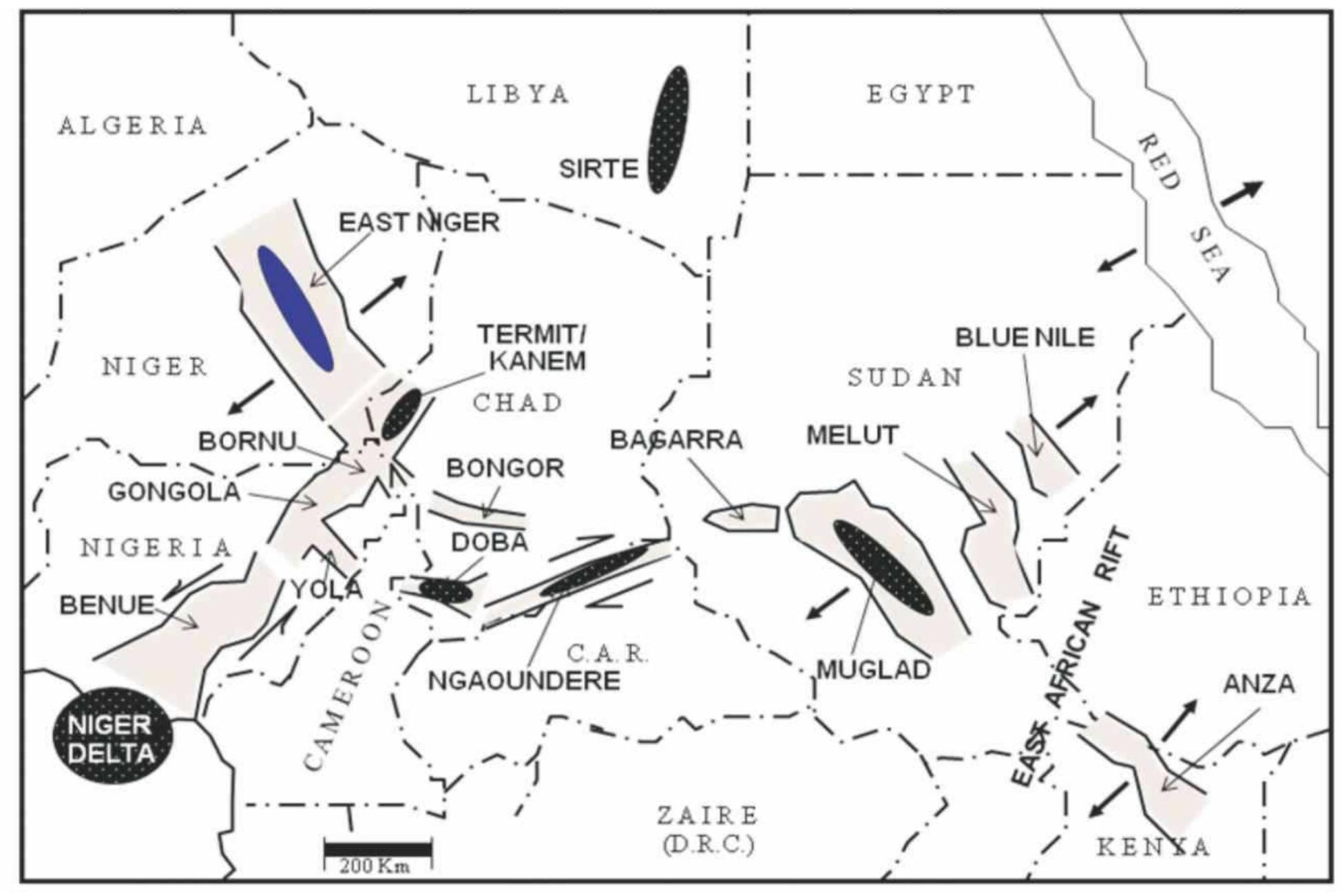 ‘ig. 2. regional tectonic map of western and central african