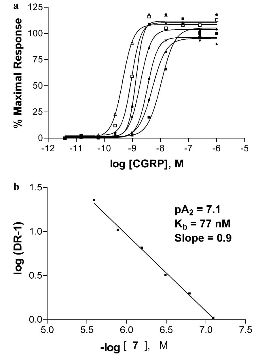 Concentration—-response curves and schild plot analysis of