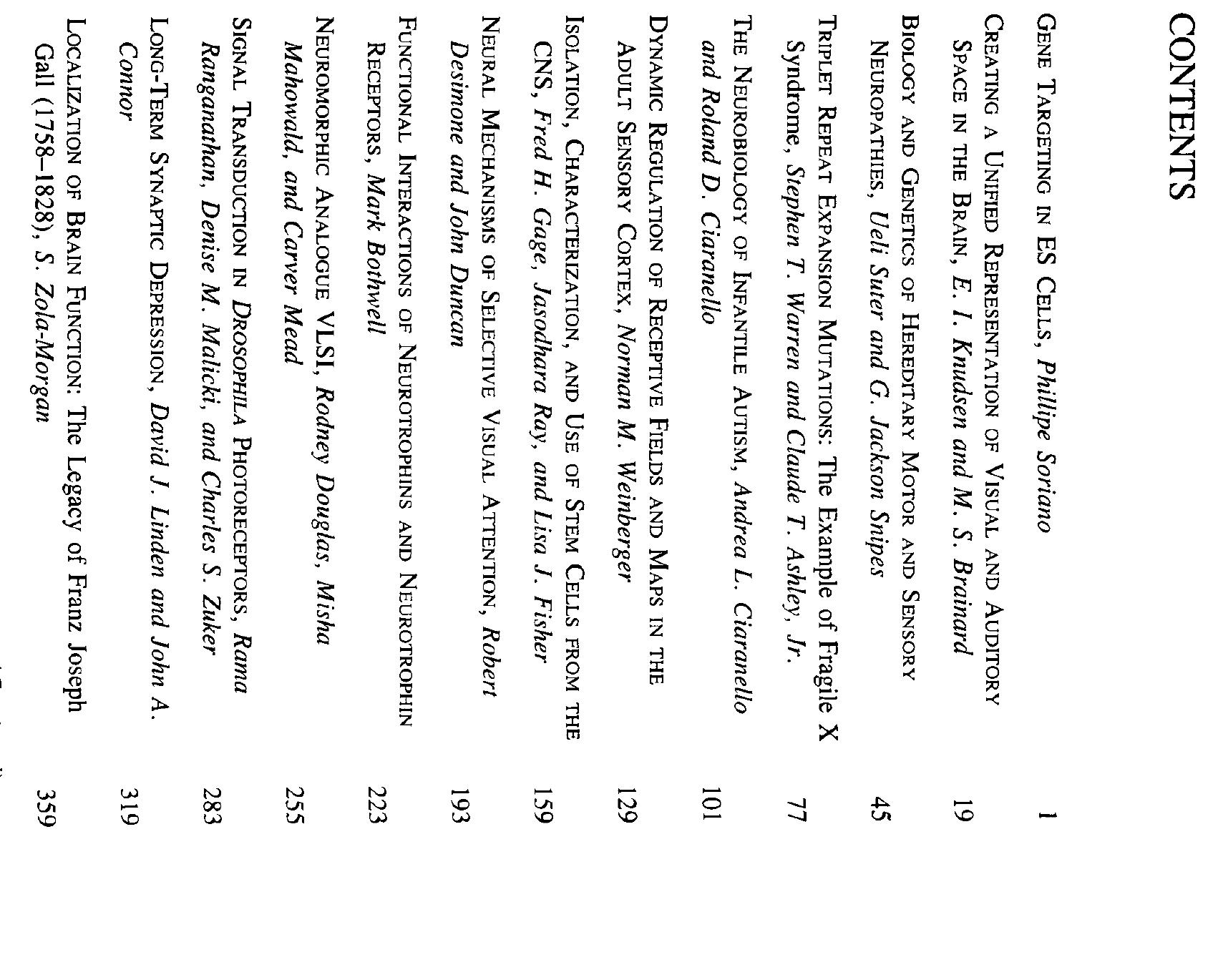 Table 1 - Neural Mechanisms of Selective Visual Attention