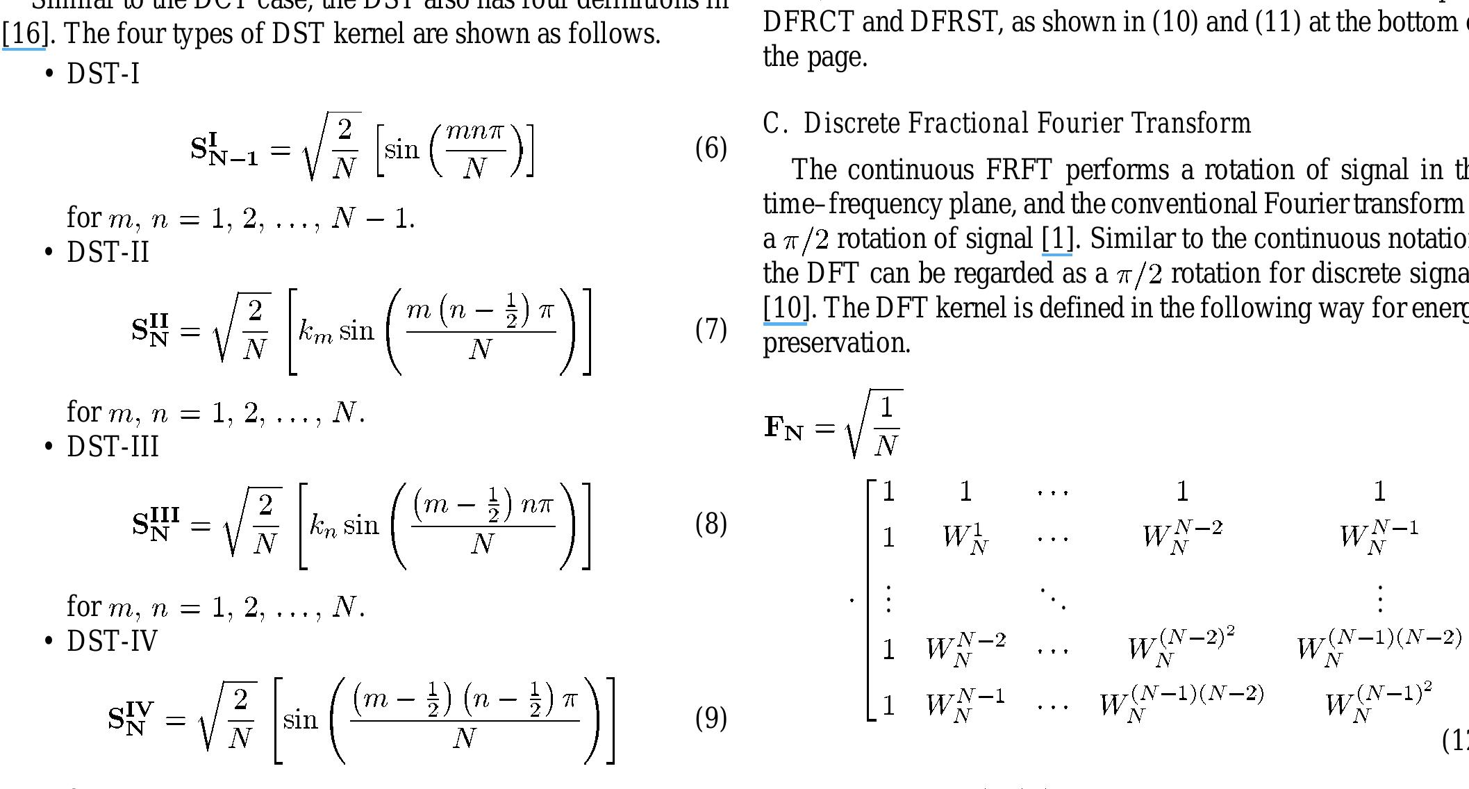 (PDF) The discrete fractional cosine and sine transforms