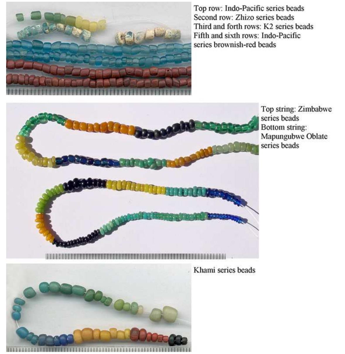 Examples of the different bead series.
