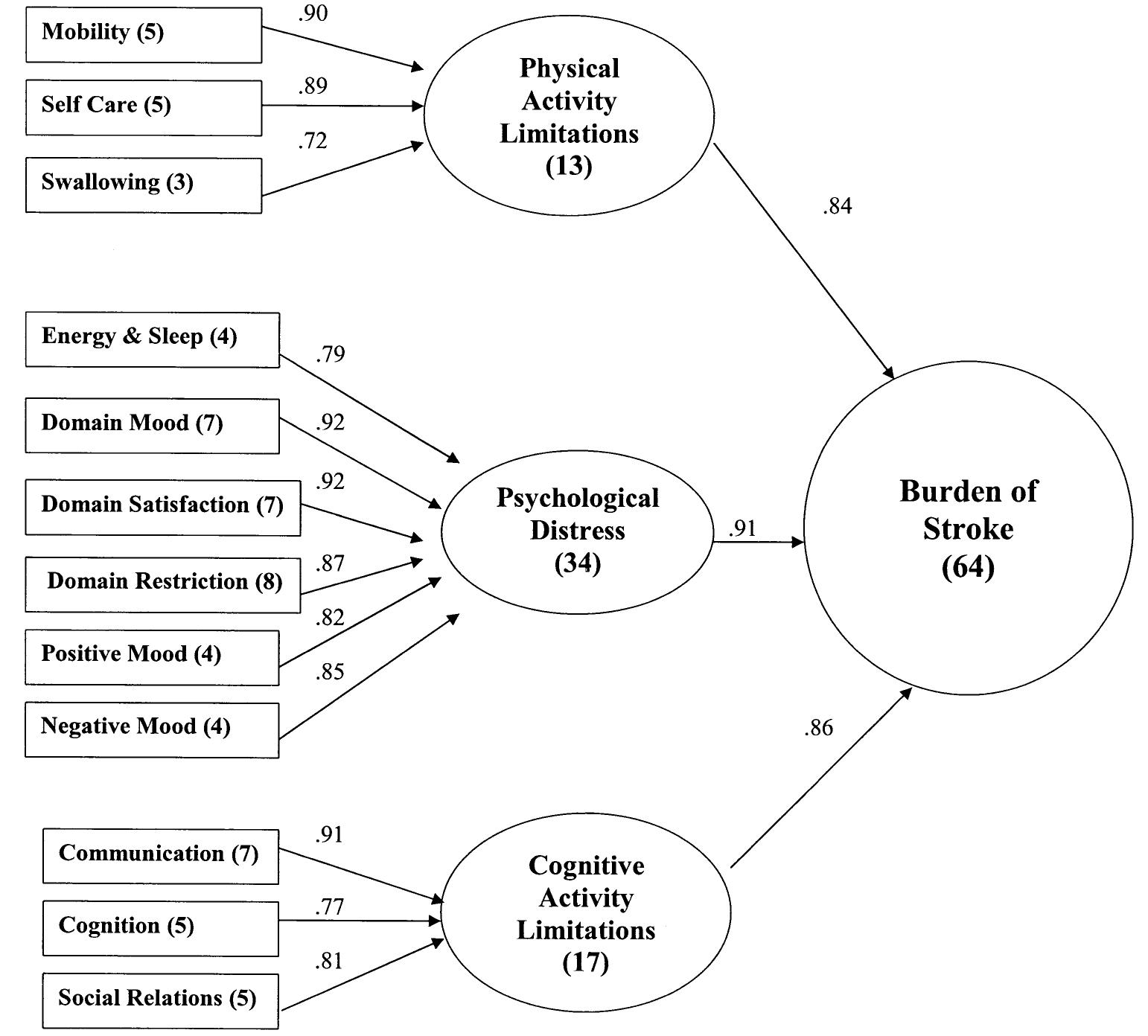 Conceptual Model Of The Burden Of Stroke Scale Boss With
