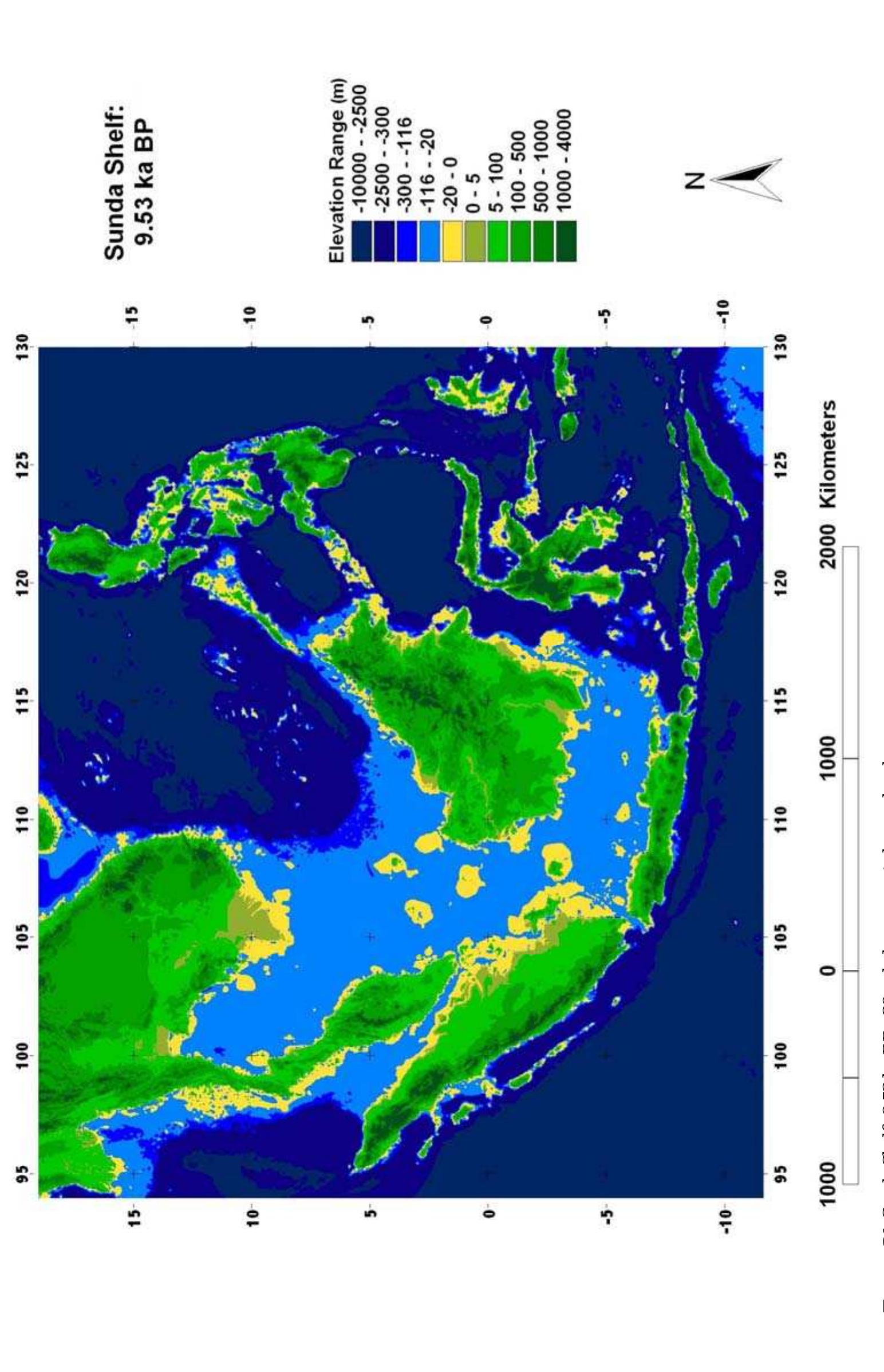 Figure 22 - Maps of Holocene sea level transgression and