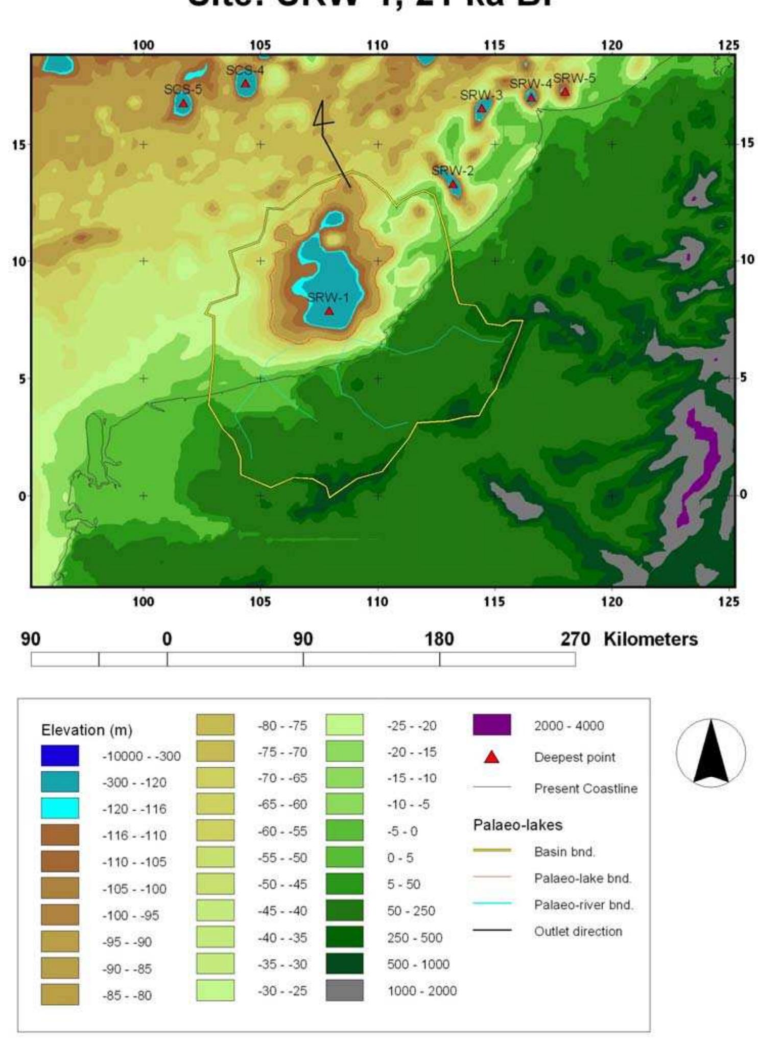 Figure 30 - Maps of Holocene sea level transgression and