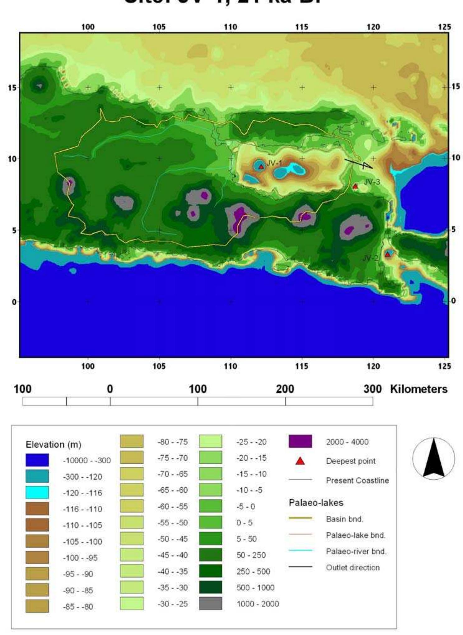 Figure 33 - Maps of Holocene sea level transgression and