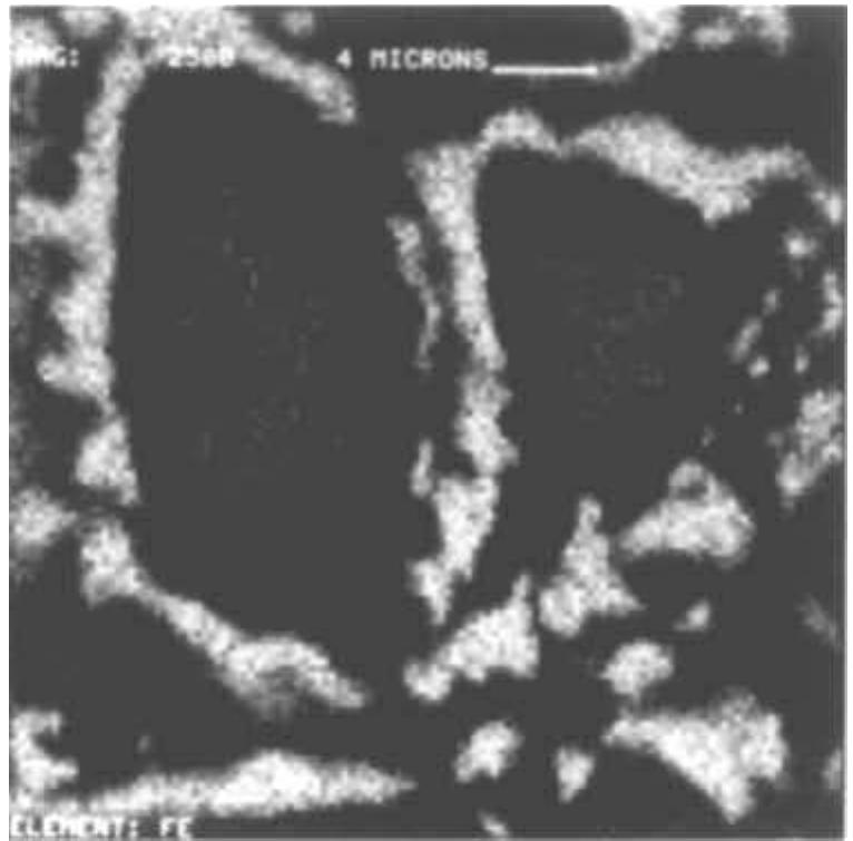 B. fe ka x-ray map of the cross-section shown in 6a.