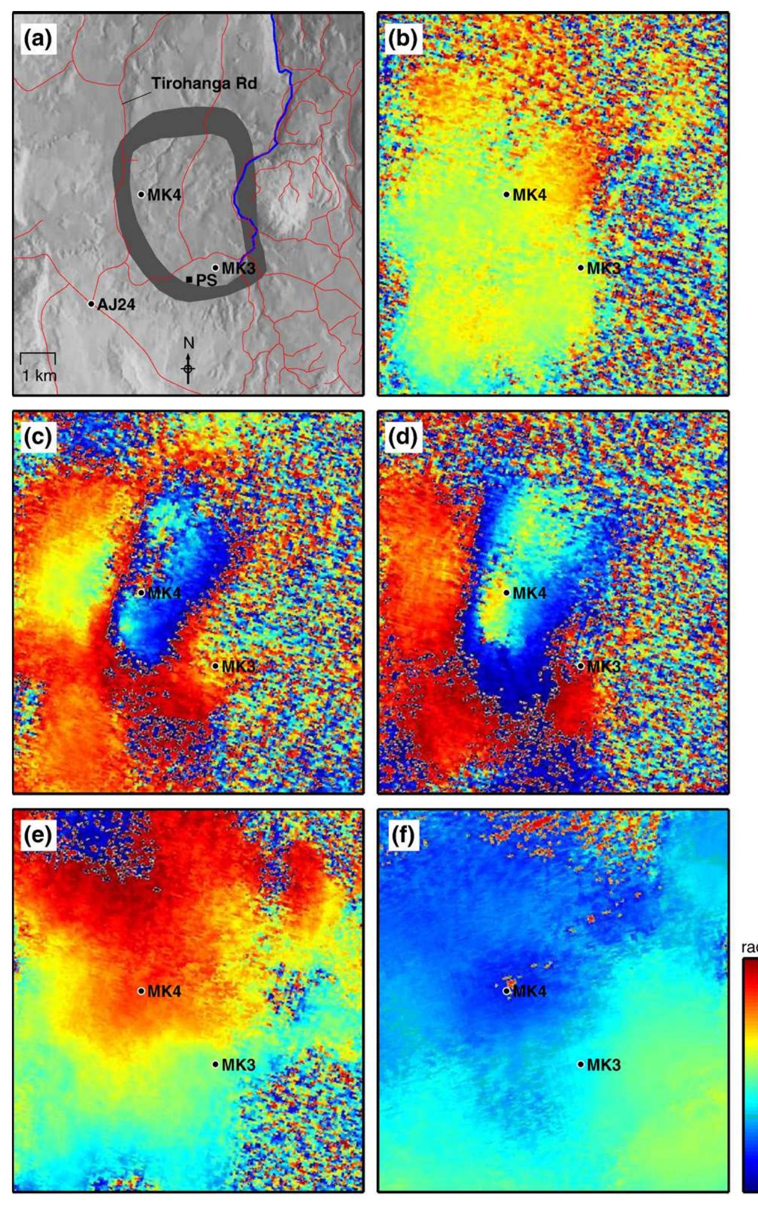 (a) location map of the mokai geothermal field showing lakes