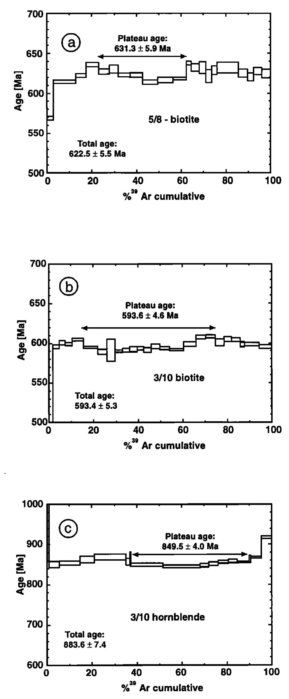 Ar degassing patterns from basement samples near angul