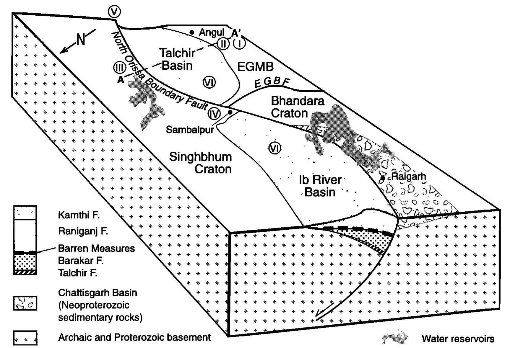 Schematic illustration of the mahanadi rift as an