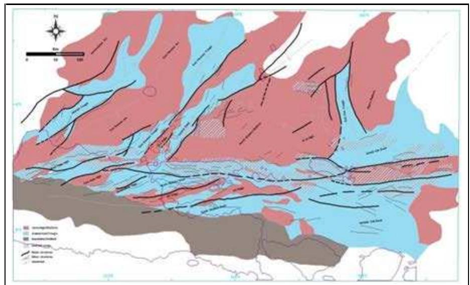 A composite map of east java basin and its structural
