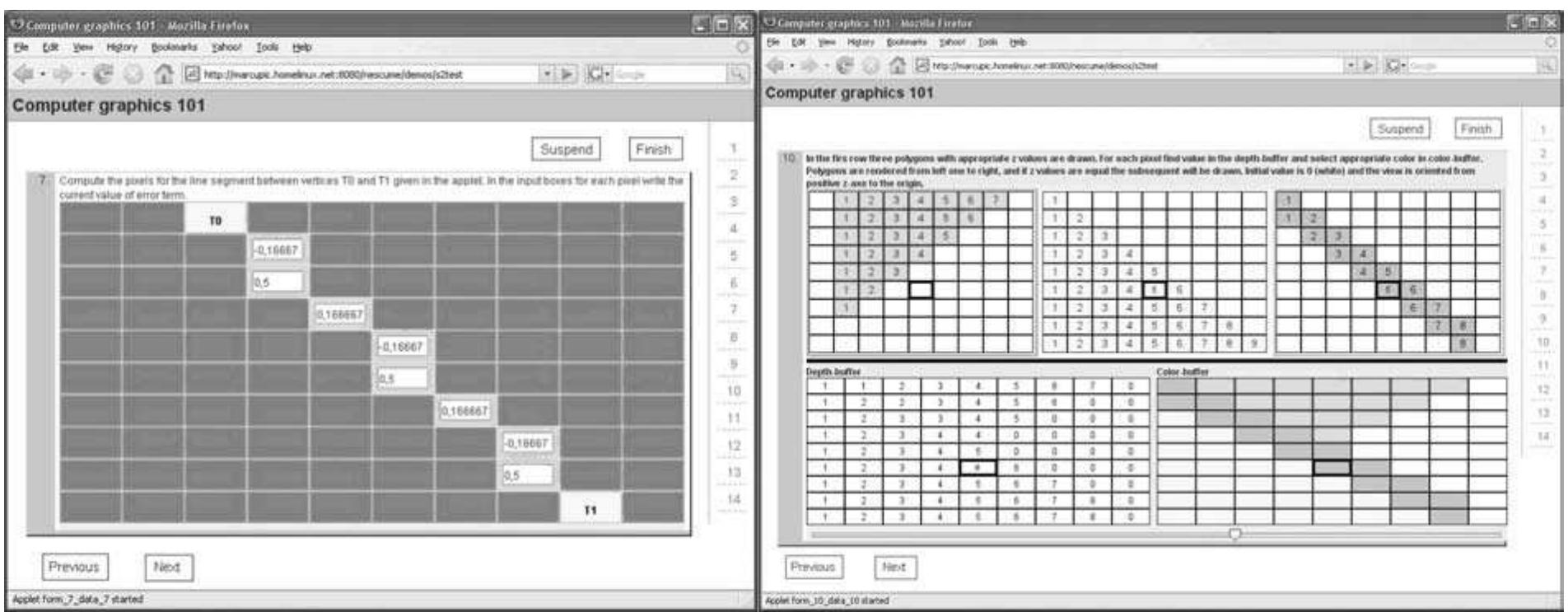 Examples of computer graphics problems. bresenham’s line