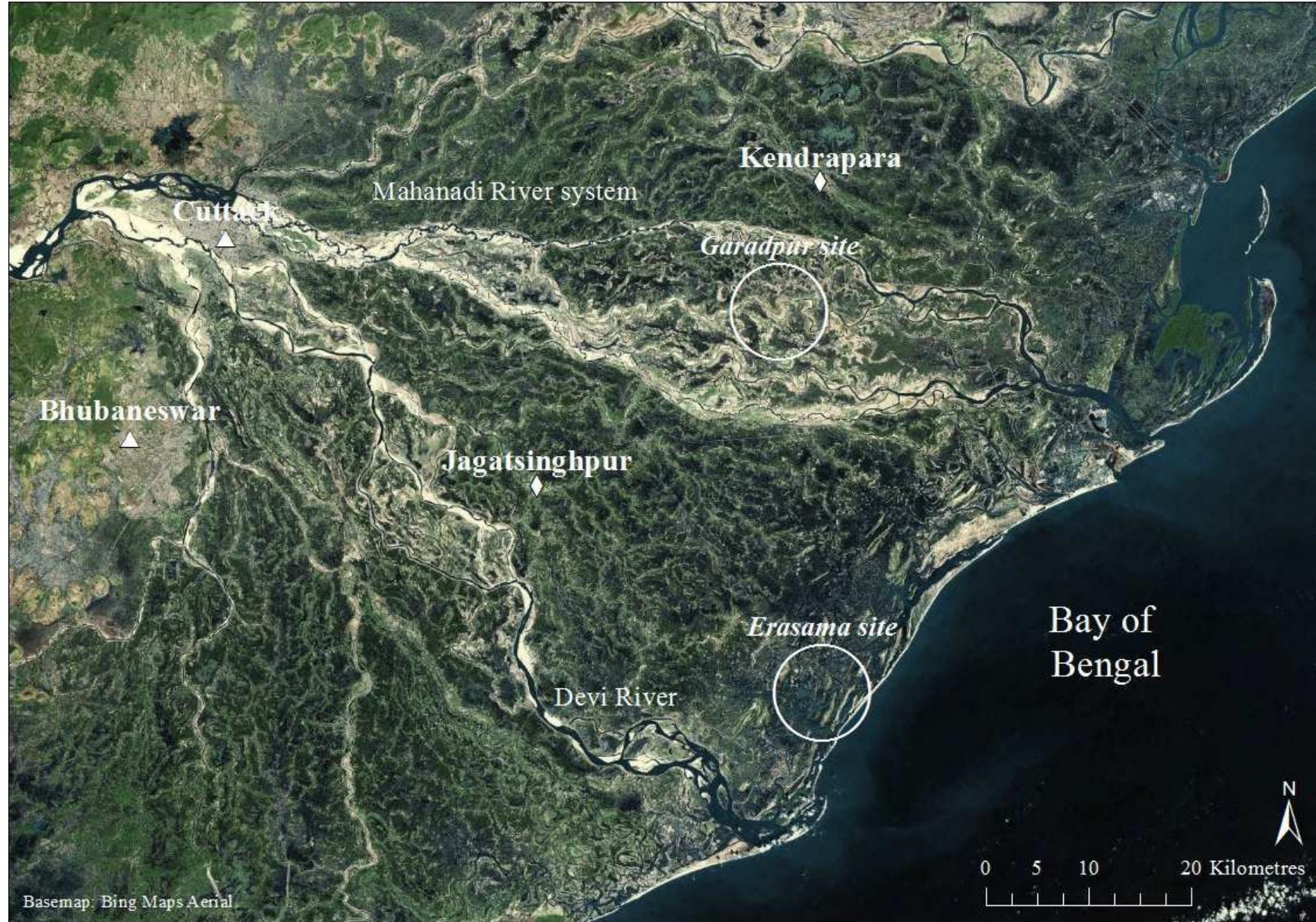 Map 3.1 shows the location of the two research sites and