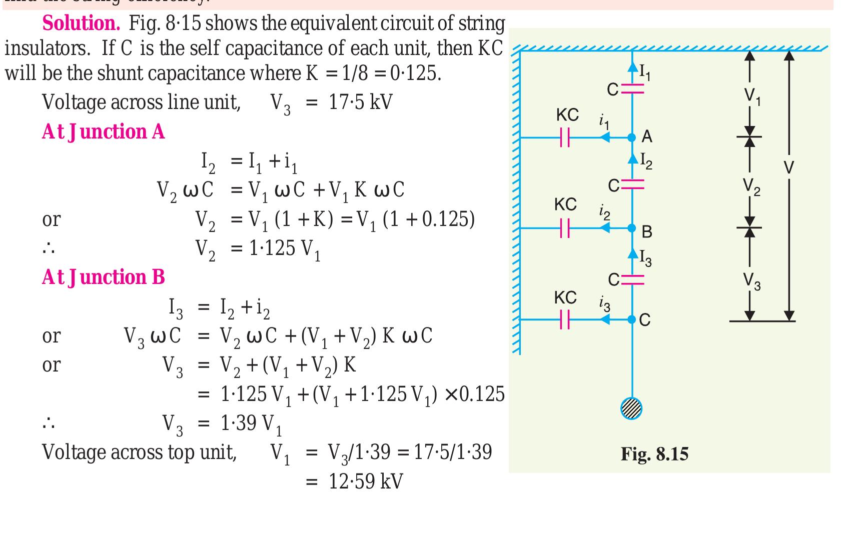 Example 8.2. a 3-phase transmission line is being supported