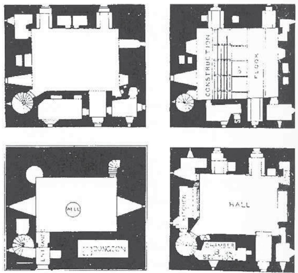 4: british castle floor plan sketches by kahn. source: