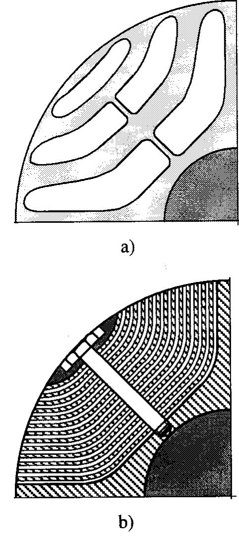 Schematic of (a) transverse and (b) axially laminated
