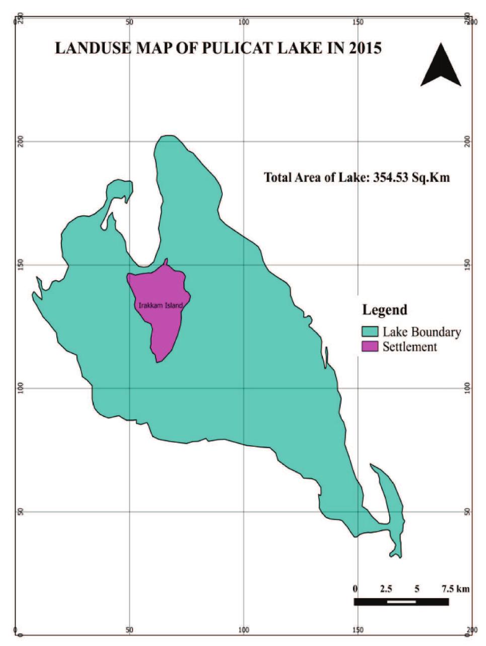Land use map of pulicat lake in 2015 fig. 3: land use map of