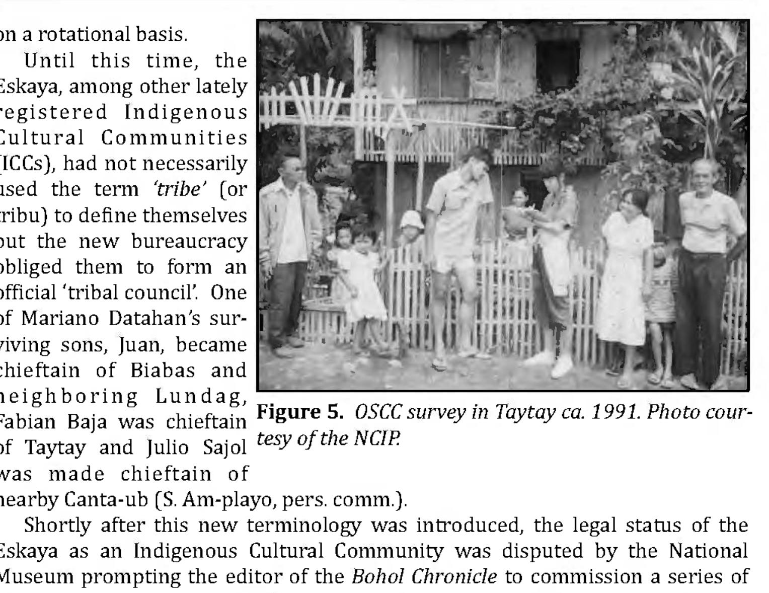 Figure 4 - 2014. "A Tasaday tale in Bohol: The Eskaya
