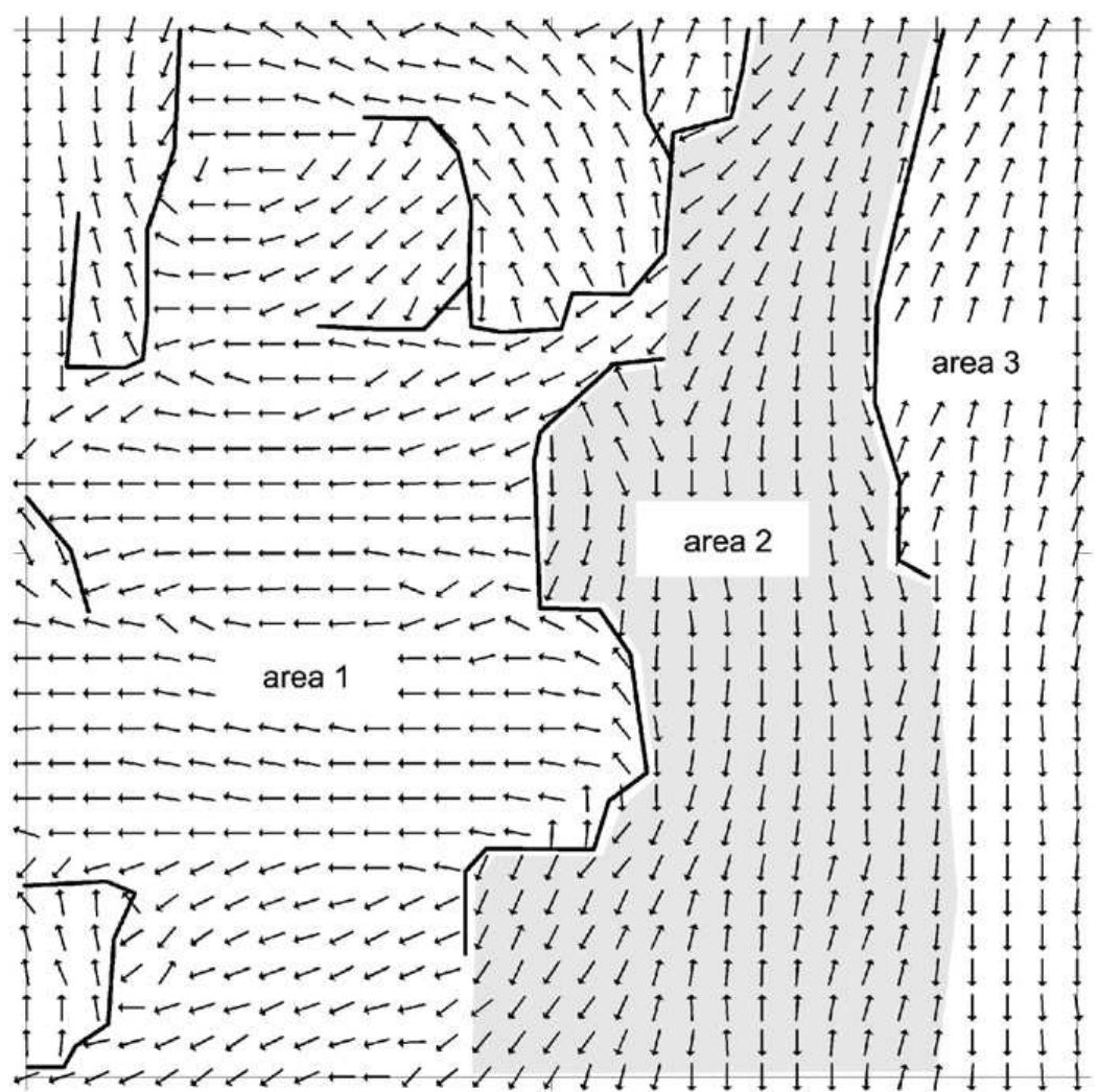 Plunge-line map for structure in fig. 5. arrows show plunge