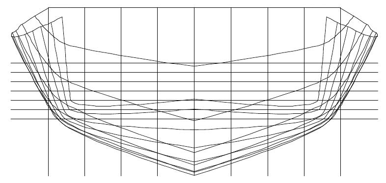 Body plan view of monohull boat the body plan view of the