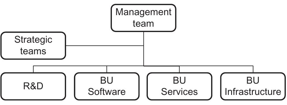 Simplified representation of telco’s organizational