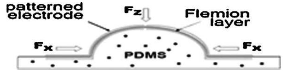(a) schematic of cross-section of an ipmc material in