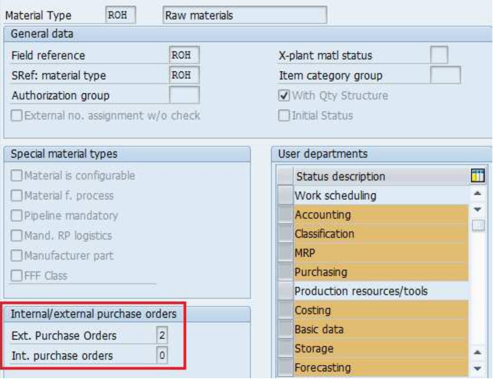 Figure 3 - SAP MRP Settings for auto-generation of Stock