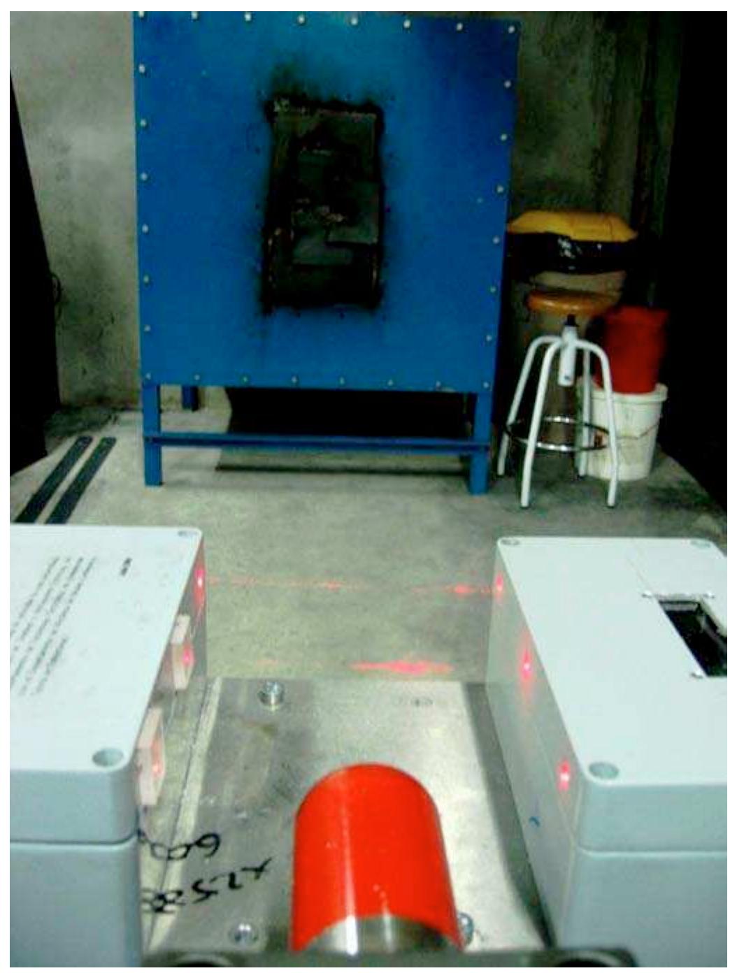 Photograph of the real system used for high-velocity impact