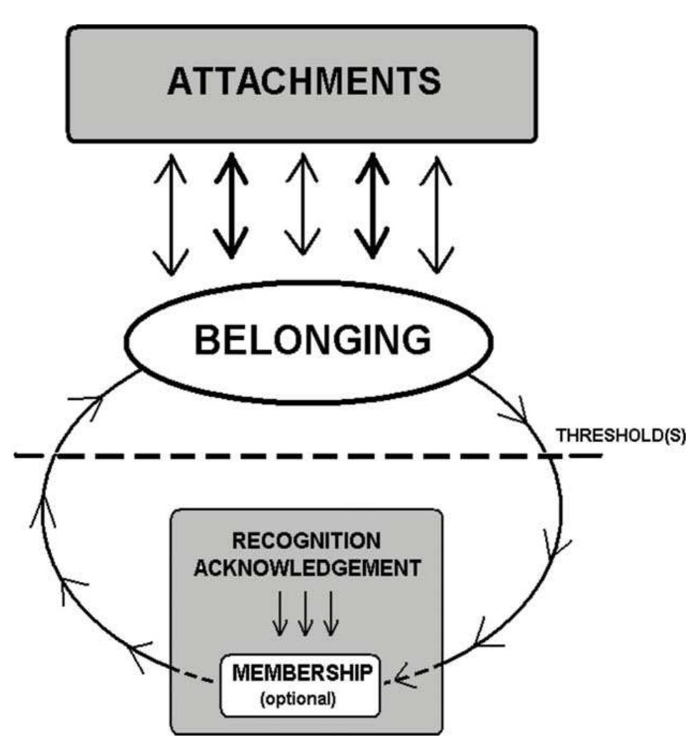 Stages of membership acquisition (adapted from jones
