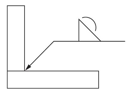 The location of the convex weld symbol is shown in fig. 8.5.