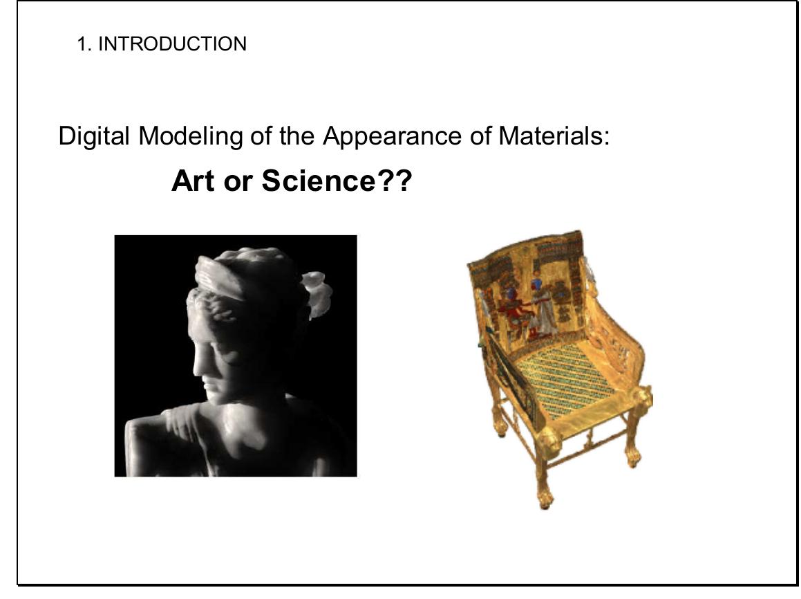The materials here are rendered with models. artists
