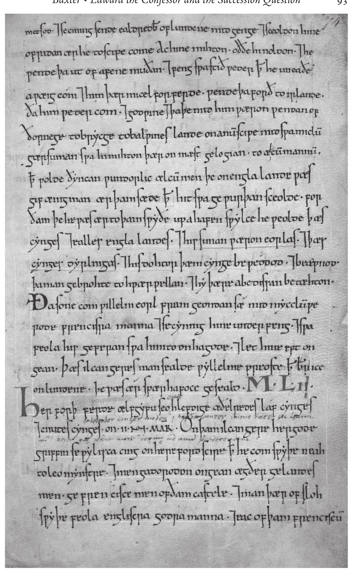 1 the closing sentences of the annal for 1051 in ms d of the