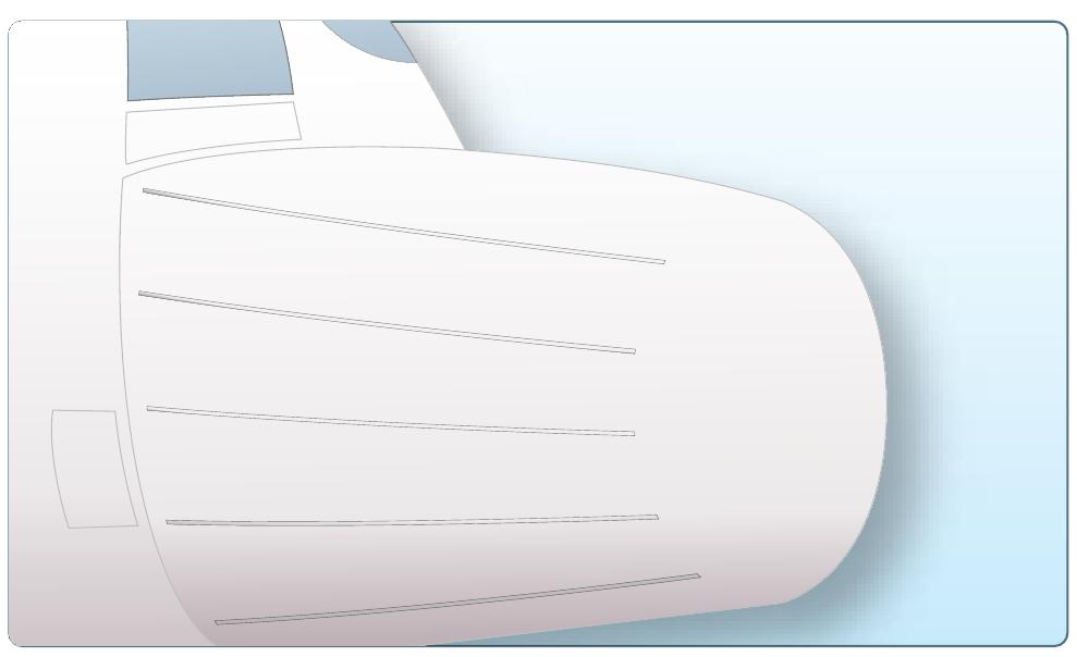-69. lightning protection strips on a radome. transmissivity