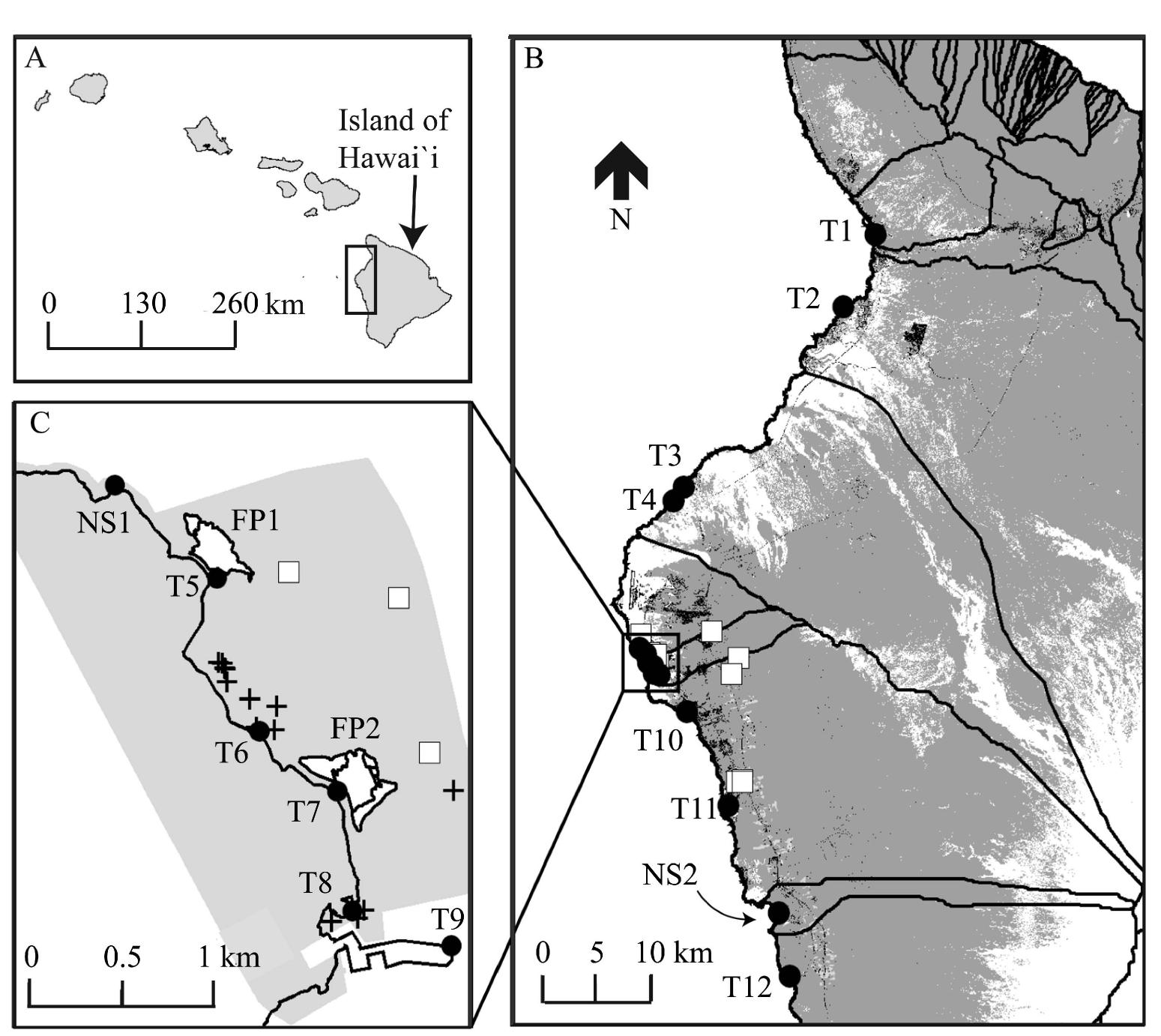 Map of study sites. (a) hawaiian archipelago, with study