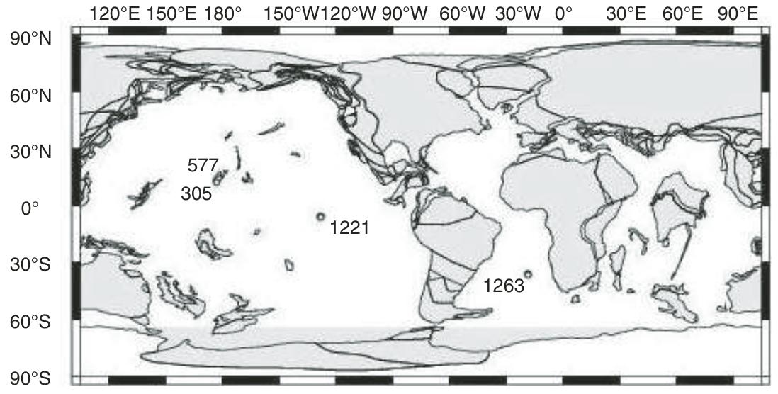 Map of the world ocean during the paleocene—eocene thermal
