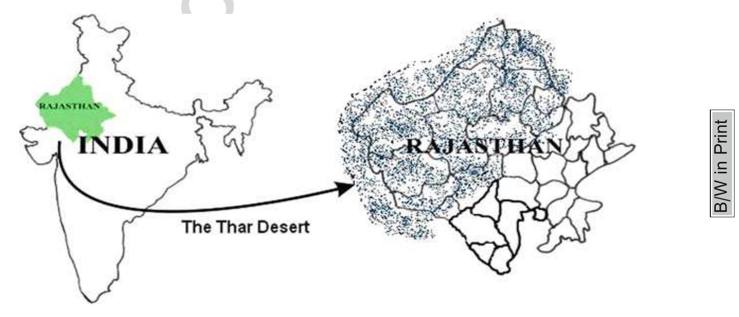 1 map of india showing location of the thar desert