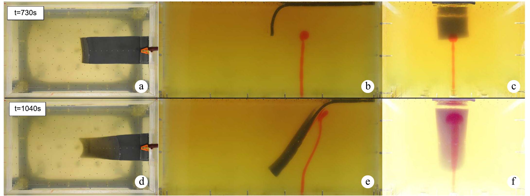 ‘ig. 3. two stages of rear-plume experiment 10 showing the