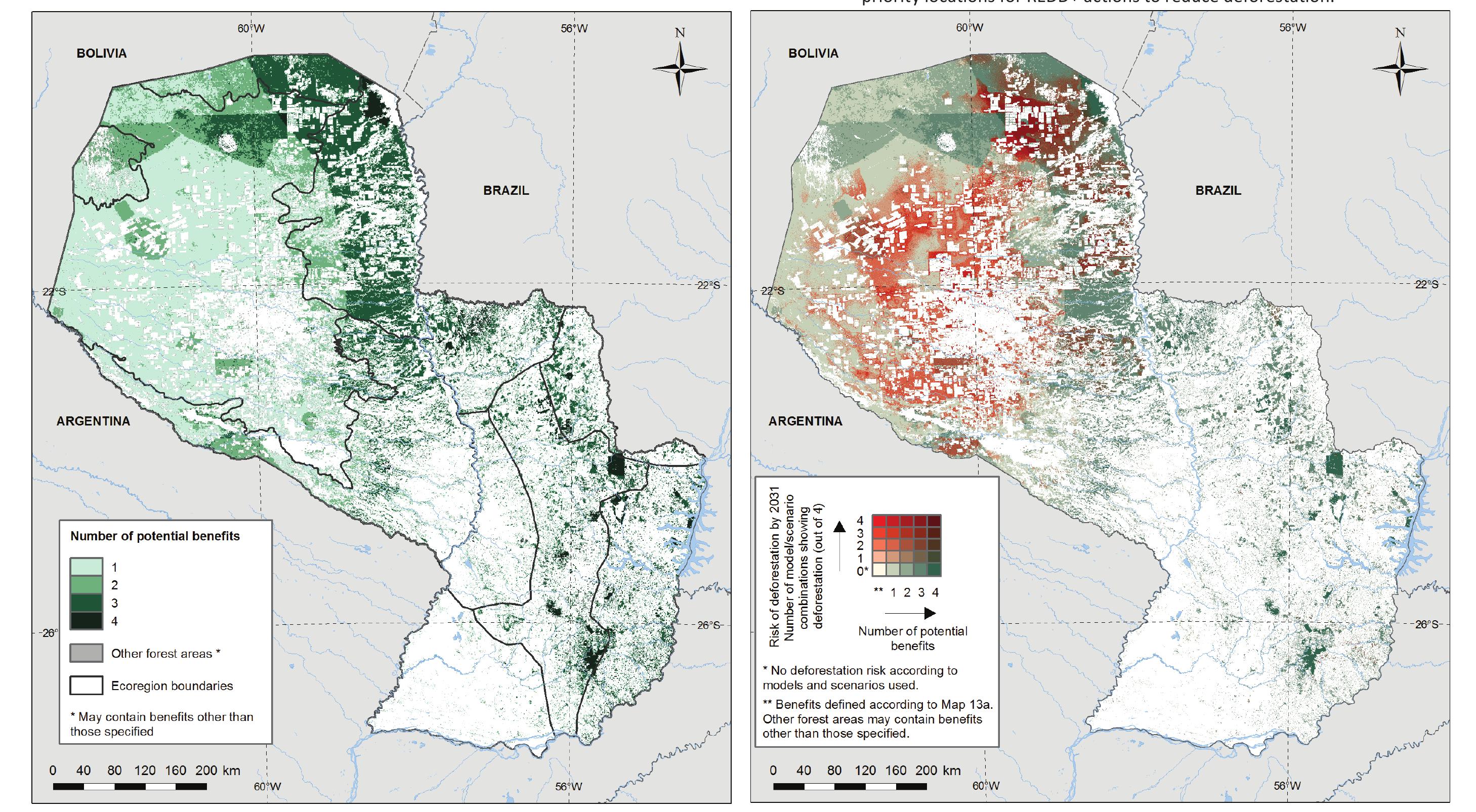 Drawing on the maps of biomass carbon (map 7a), potential