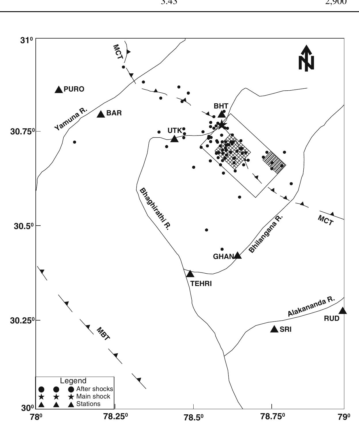 Source model of uttarkashi earthquake showing two strong