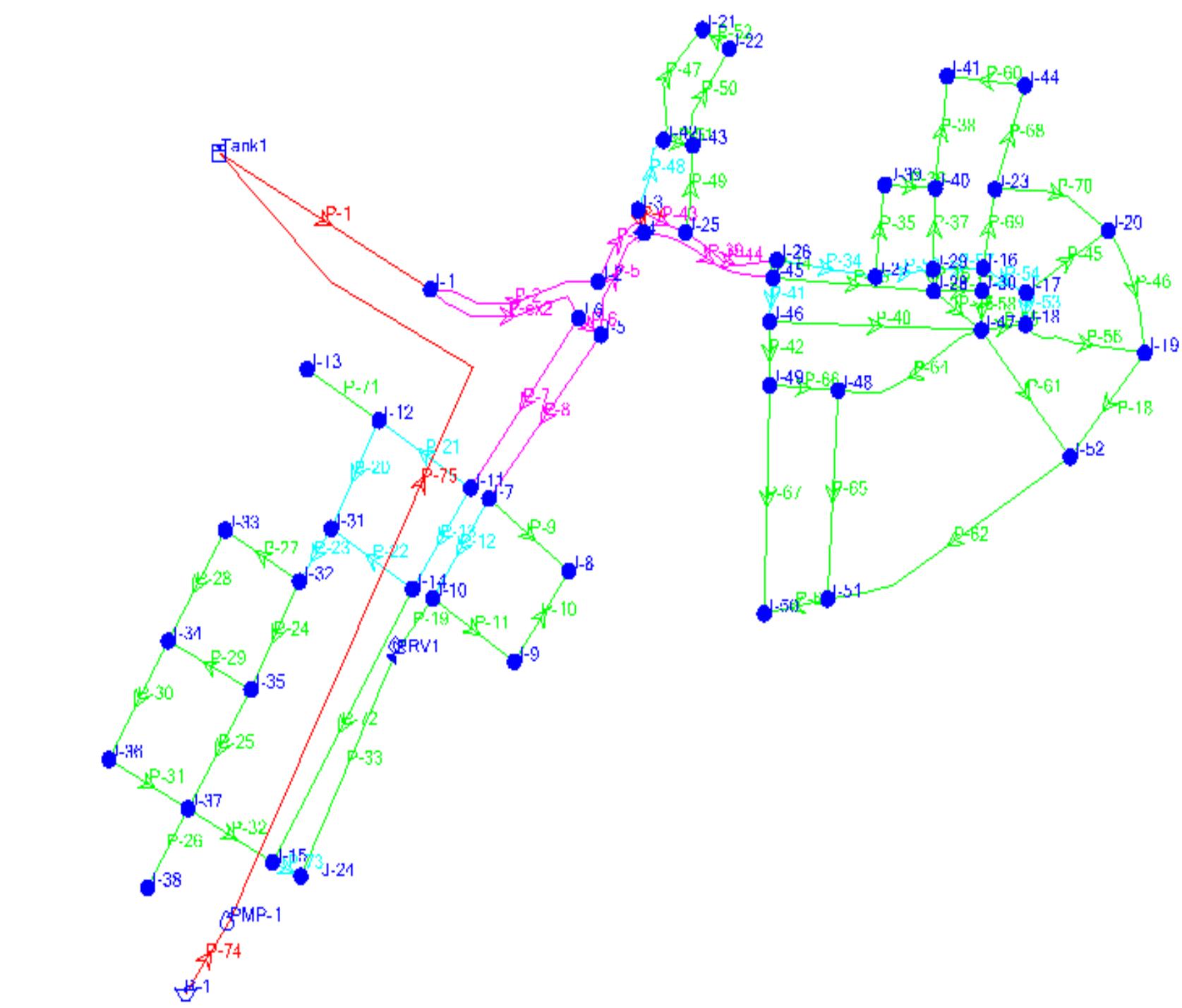 3 water distribution network map of addis zemen town 4,3.1