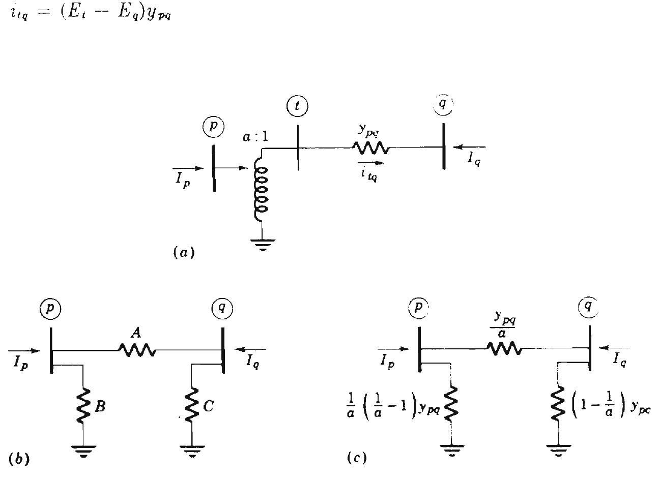 12 transformer representations. (a) equivalent circuit; (b)