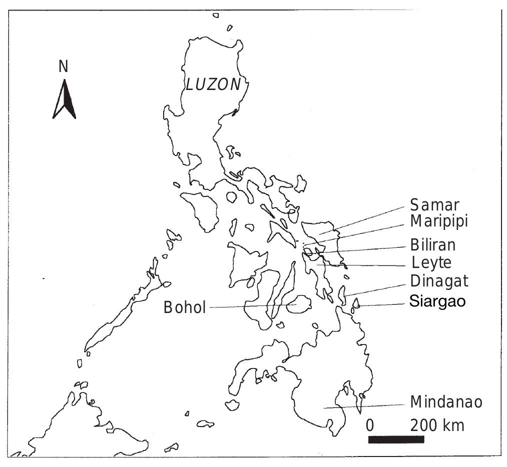 Map of the philippines identifying the geographical