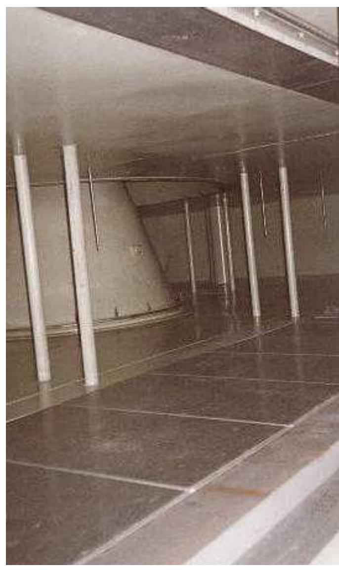 Duct support structures like those shown here can collect