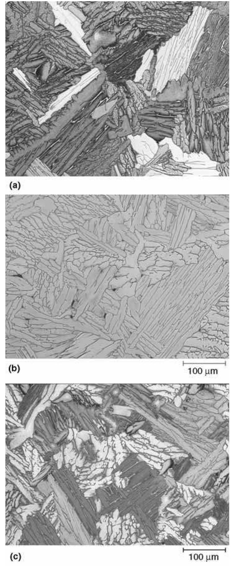 Q coarse lamellar alpha revealed by different etches in