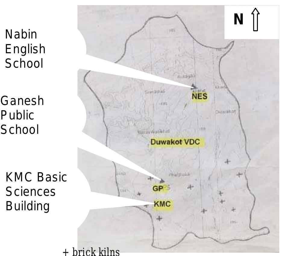 Map of duwakot vdc this study was conducted during the