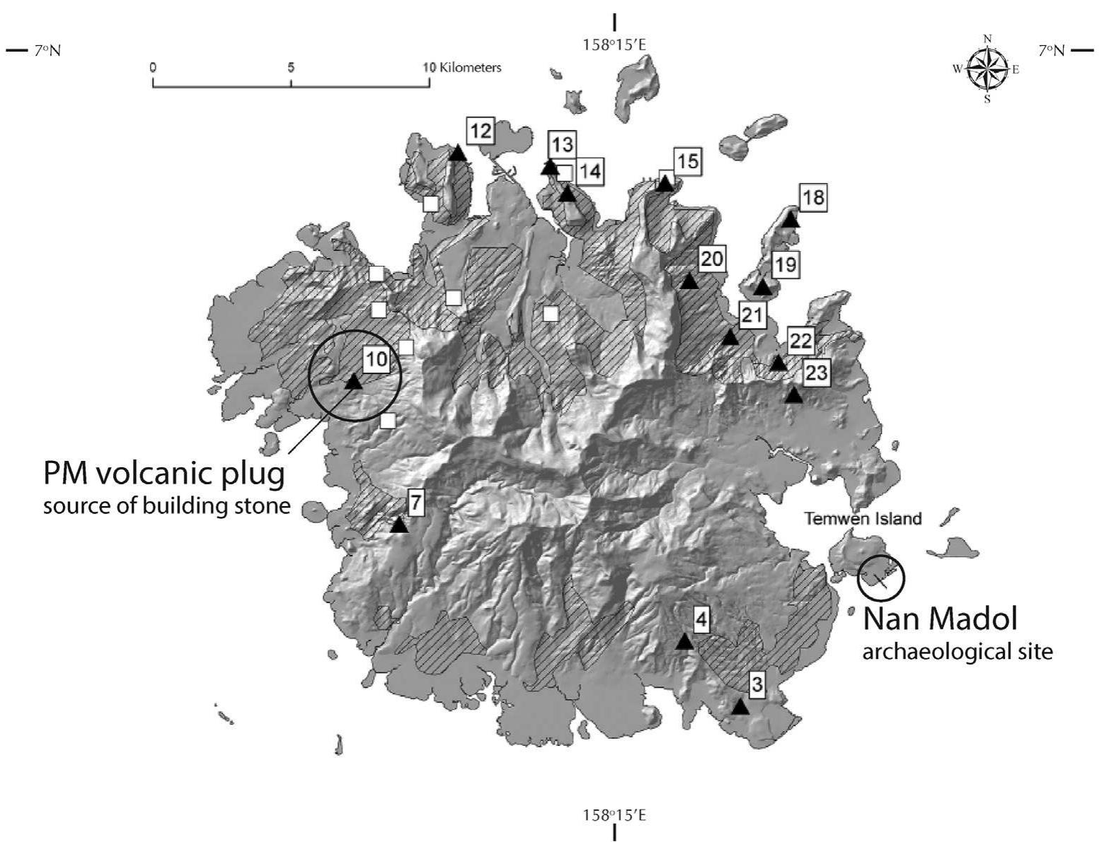 Potential sources of raw material for the construction of