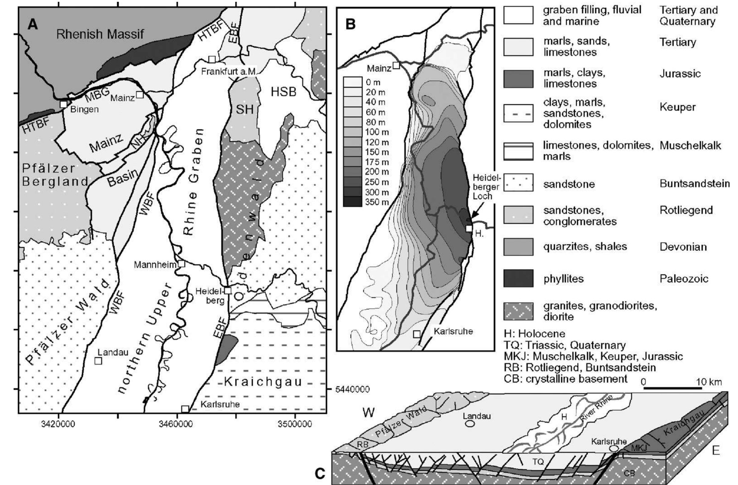 A: geological map of the northern urg and adjacent shoulder