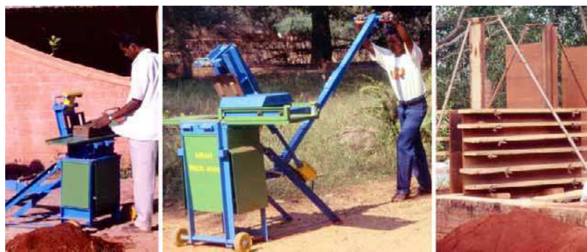 One is form work for rammed earth wall. figure 4. examples