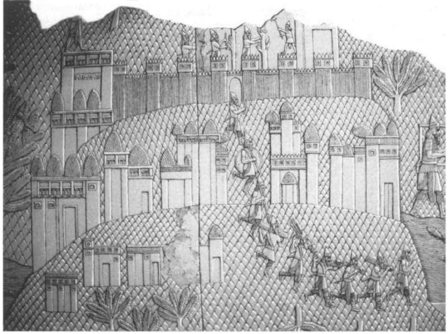 Detail of los! wall-panels from sennacherib's south-west